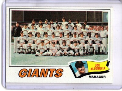 1977 TOPPS #211 SAN FRANCISCO GIANTS TEAM CARD MANAGER JOE ALTOBELLI | eBay