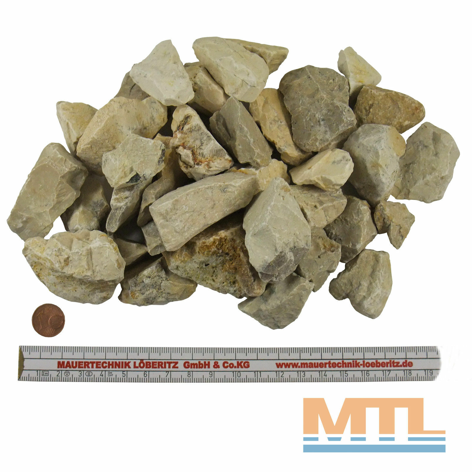 480 kg Gartenkies Zierkies Kalksplitt Yellow Sun 22/32 mm Jurakalkstein ...