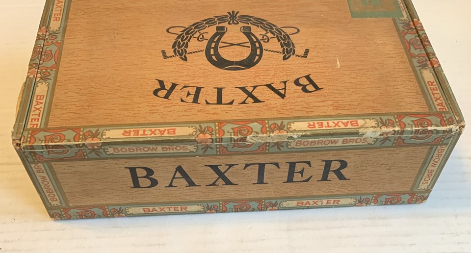 Baxter Cigar Box 1926 Tax Stamp Bobrow Bros. W. Baxter Philadelphia Pa ...