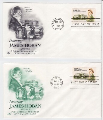 TurtlesTradingPost- James Hoban- White House Architect 1981 FDC #1935-6 ...