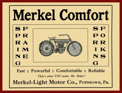 1910 Flying Merkel Motorcycle NEW Metal Sign 24"x30" USA STEEL XL Size ...