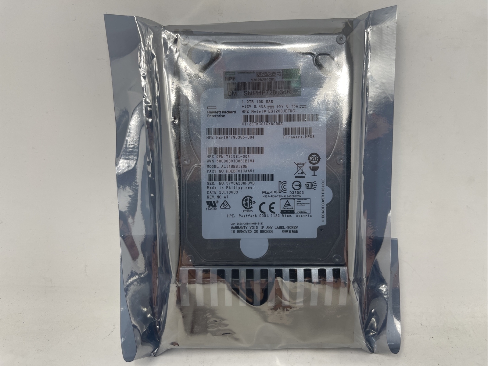 J9F48A HP MSA 1.2TB 12G SAS 10K SFF 2.5" DP ENT HDD Blank Tray | eBay