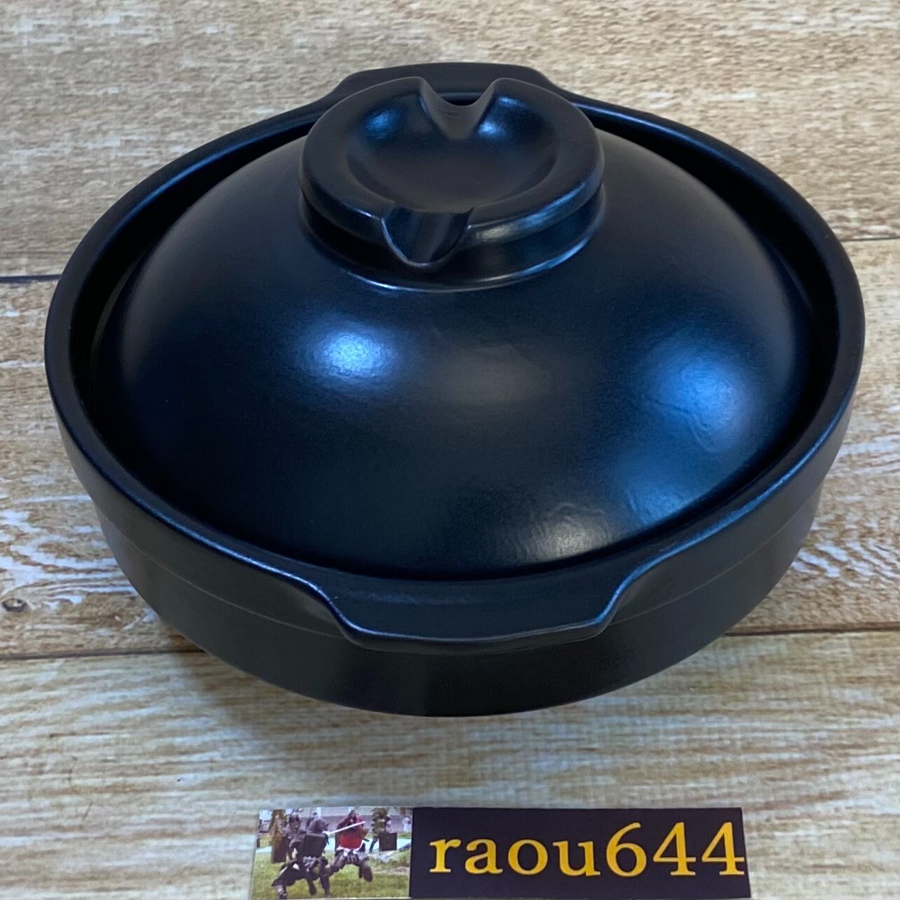 Donabe Japanese Clay Rice Cooker Earthen Pot Black Daiso Japan φ17cm× ...