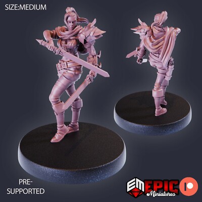 Female Human Assassin B Sexy Epic Miniatures RPG D&D Pathfinder 3D ...