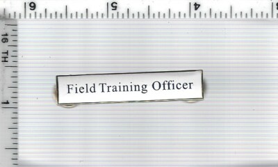 Police Department FIELD TRAINING OFFICER Citation Bar - screw back ...