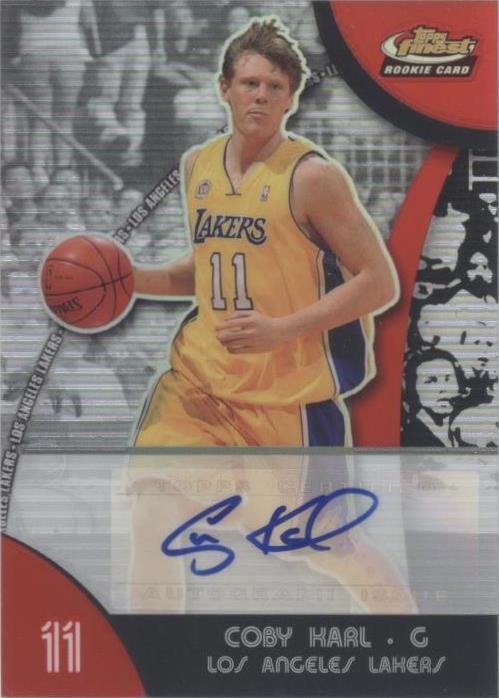 2007-08 Topps Finest - Coby Karl #74 Refractor Autographs (AU, RC) for ...