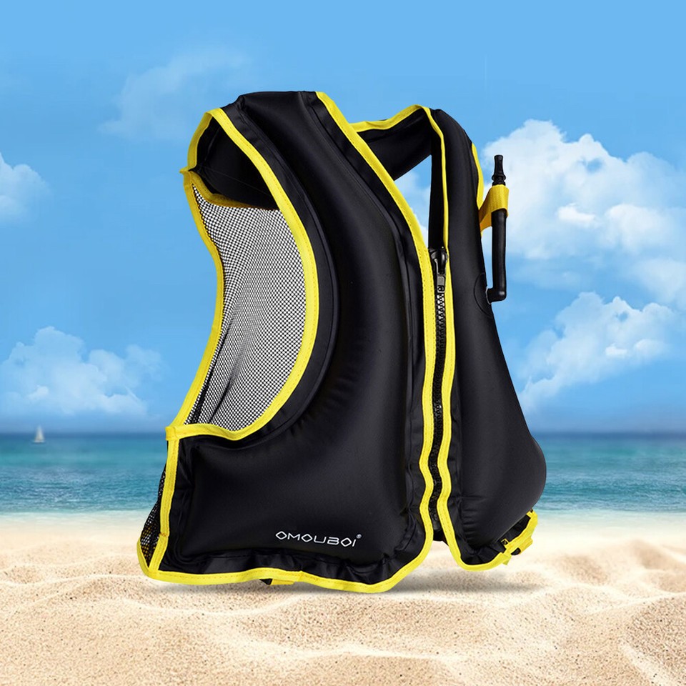 Swimming Life Vest Inflatable Buoyancy Vest Floating Life Vest for Men ...