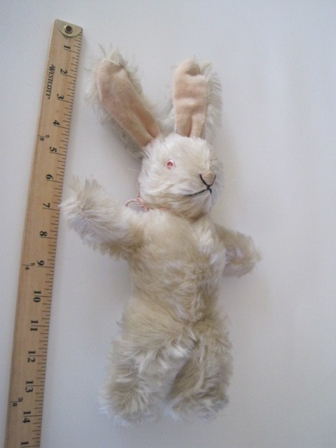 STEIFF PLUSH Animal Antique Bunny Rabbit Gray Fur Jointed 13" | eBay