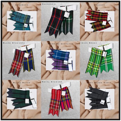 Kilt Flashes for Men with Heavy Buckle Adjusters, Plain & Tartan Kilt ...