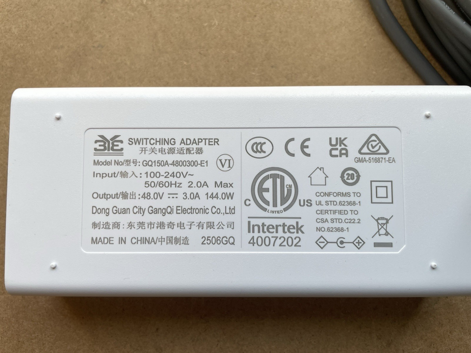 POWER ADAPTER for STARLINK GEN3 & MINI, 144W REPLACEMENT STARLINK POWER ...