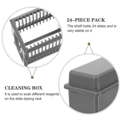 2 Sets Slide Storage Rack Child Cell Counter Slides Coplin Staining Jar ...