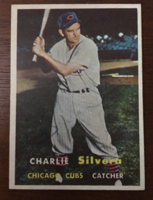 CHARLIE SILVERA 1957 TOPPS AUTOGRAPHED SIGNED AUTO BASEBALL CARD 255 ...