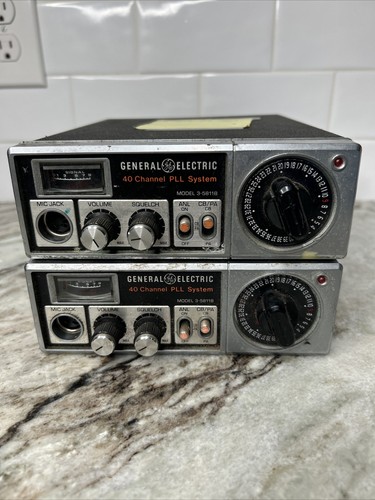 Lot Of 2 GENERAL ELECTRIC 40 CHANNEL PLL SYSTEM 3-5811B CB Radios | eBay