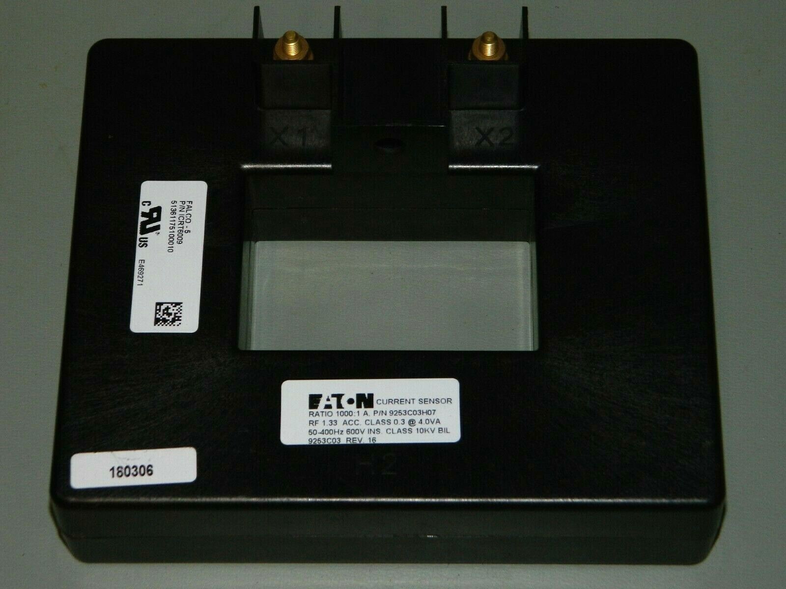 NEW Eaton Cutler Hammer Neutral Current Sensor 9253C03H07 600V 1000:1 ...