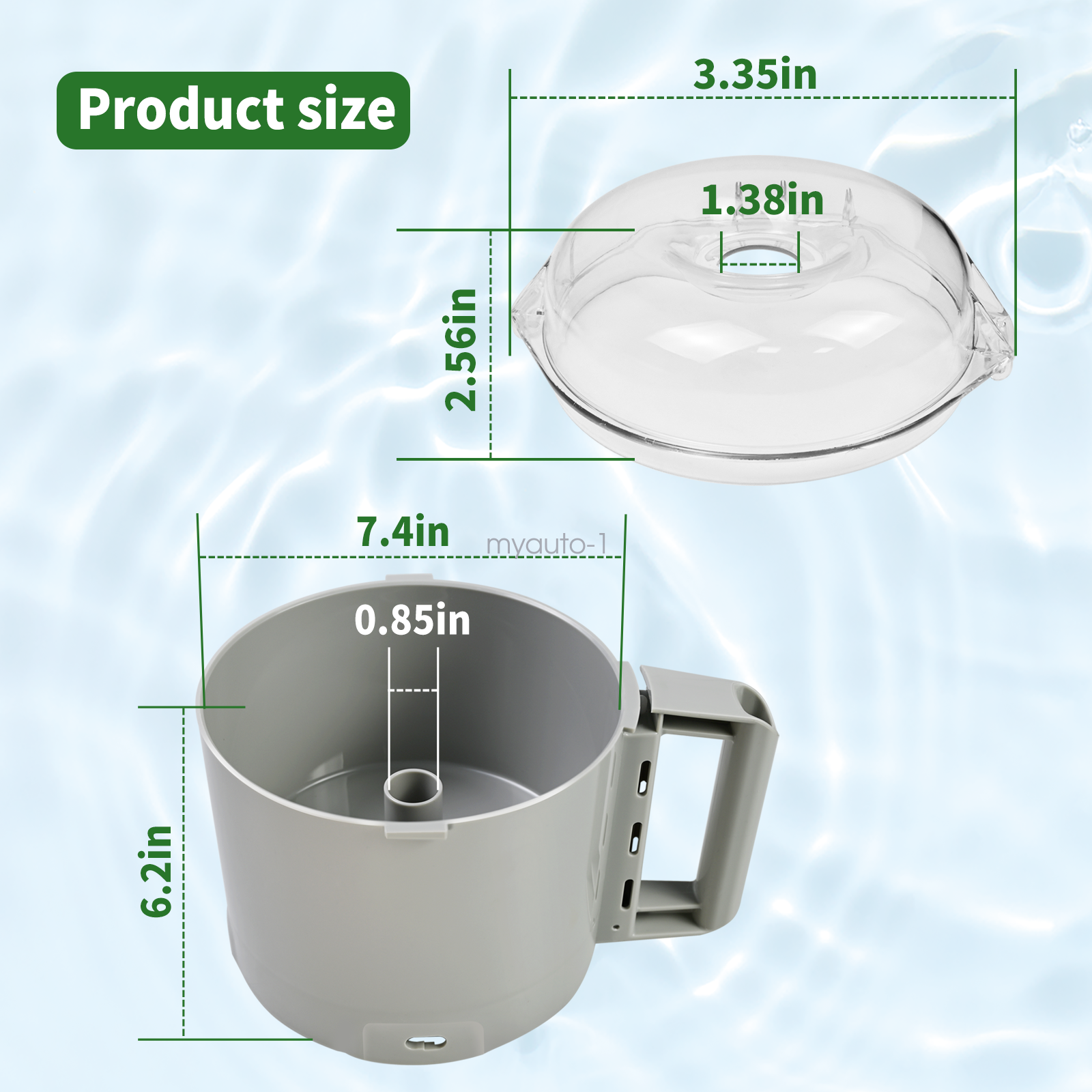 106458S Cutter Bowl Lid and 112204S Cutter Bowl Fits robot coupe R2 3L ...