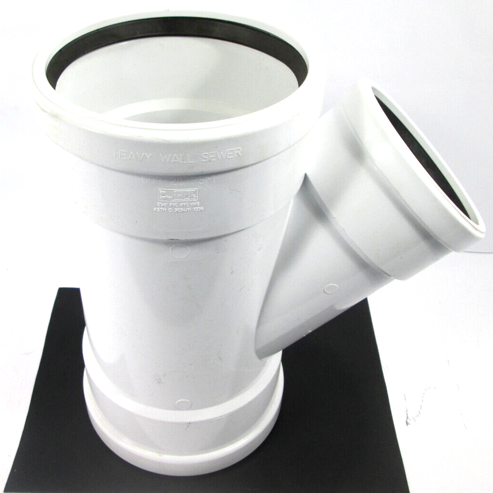 GPK Heavy Wall Sewer Gasketed Fittings 8" x 6" WYE PVC | eBay