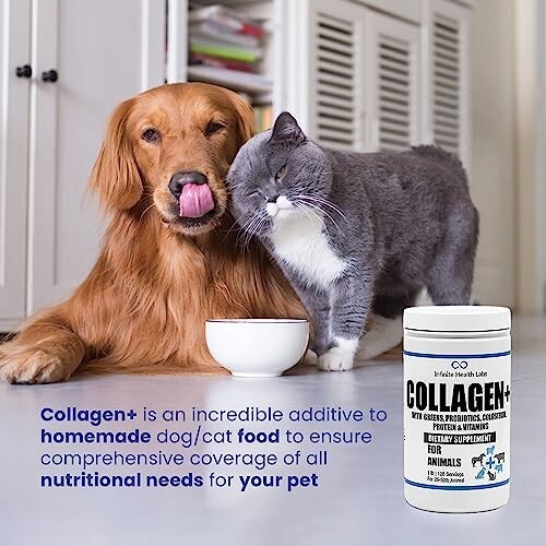 1lb Collagen+ Ultimate Dog or Cat Food Topper with Greens Probiotics ...
