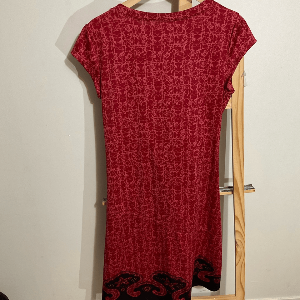 Athleta dress women’s size large faux wrap, abstract pattern, geometric ...