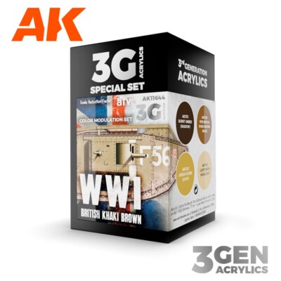 AK Interactive: WWI British Colors Modulation Set - Acrylic Paint Set ...