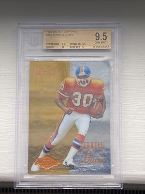 1995 Select Certified Terrell Davis Rookie Card (RC) BGS 9.5 Gem MT HOF ...
