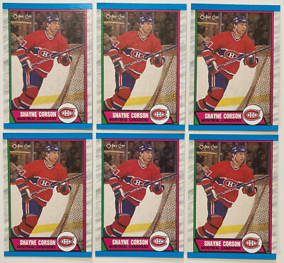 Shayne Corson Rookie Lot (6 Cards) 1989-90 O-Pee-Chee #248 - Montreal ...