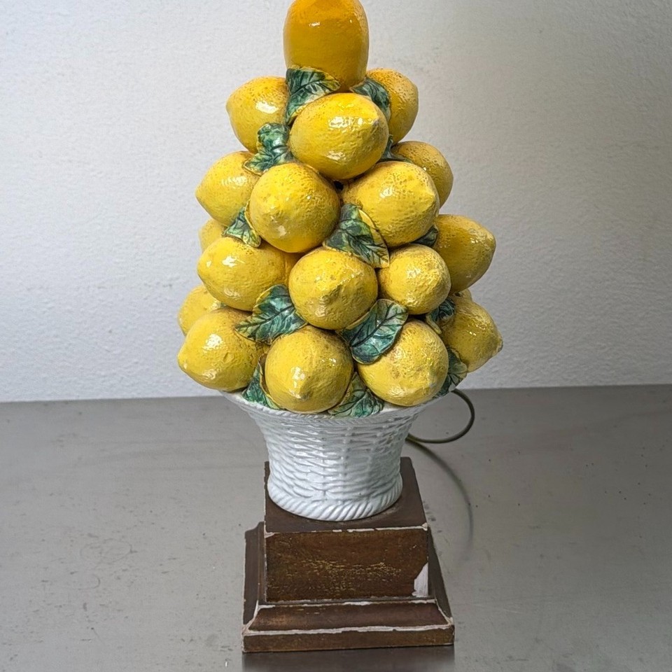RARE MCM Italian Lemon Topiary Lamp – Mid Century Modern Vintage Decor ...