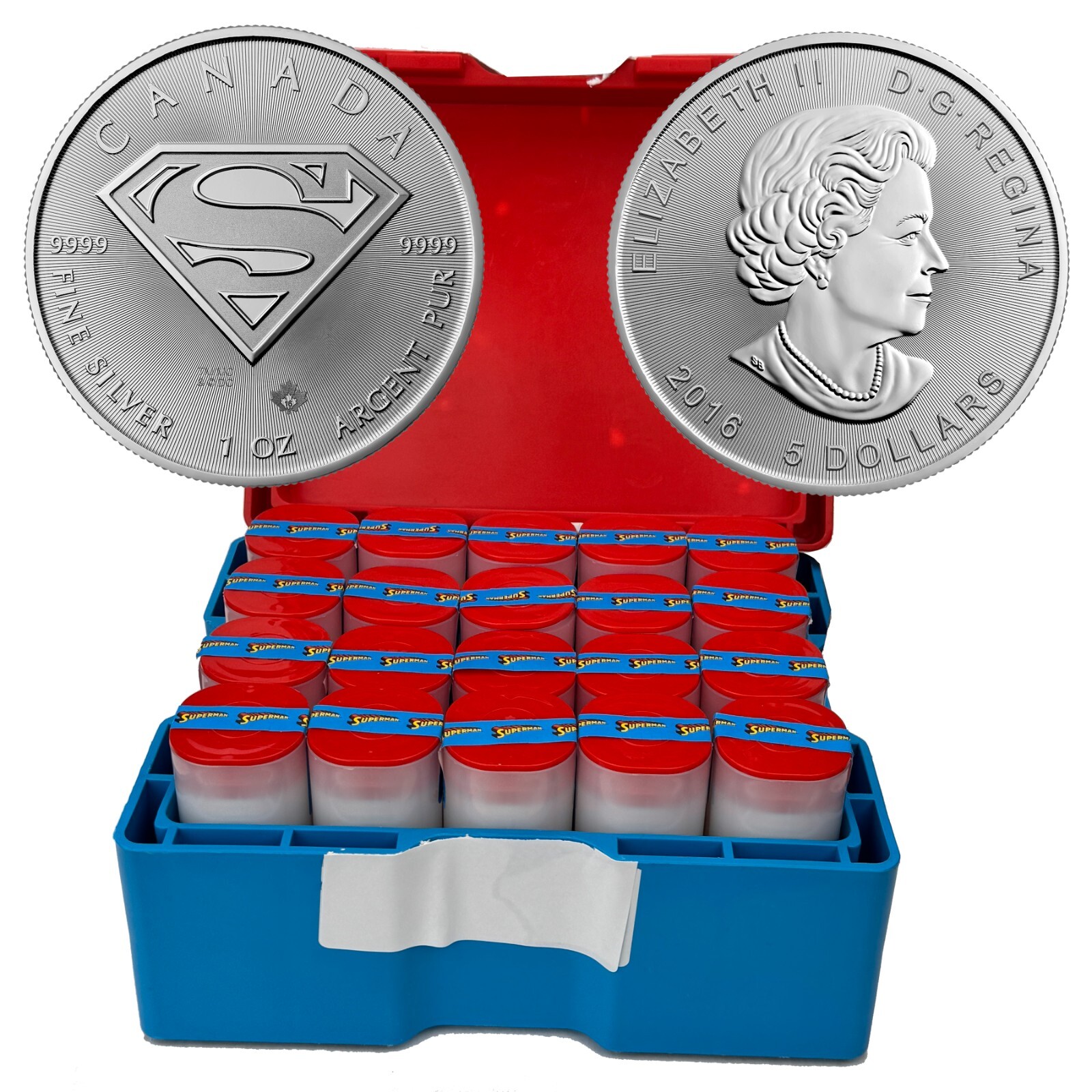 500 x 2016 $5 Superman Shield Canada 1 Oz Fine Silver Coins in RCM ...