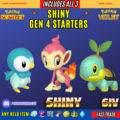 Pokemon Scarlet And Violet GEN 4 SHINY STARTERS BUNDLE 🚀 | eBay