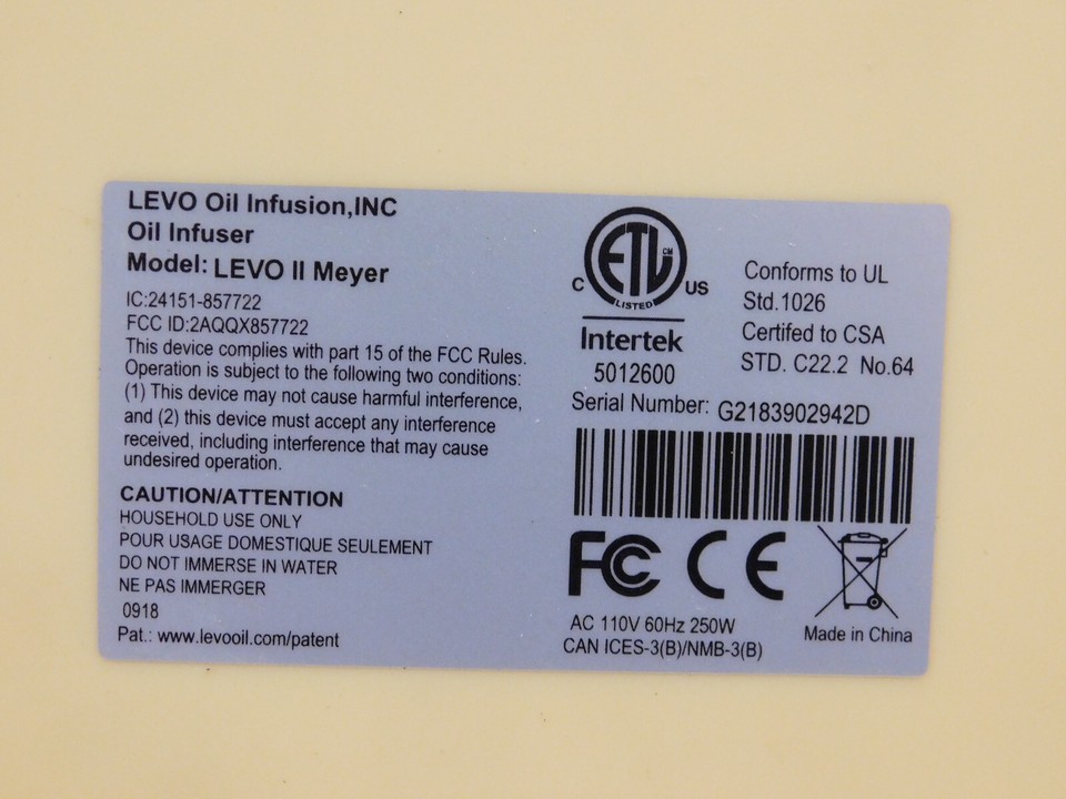 LEVO II oil infuser - Herbal Oil Infusion Machine | eBay