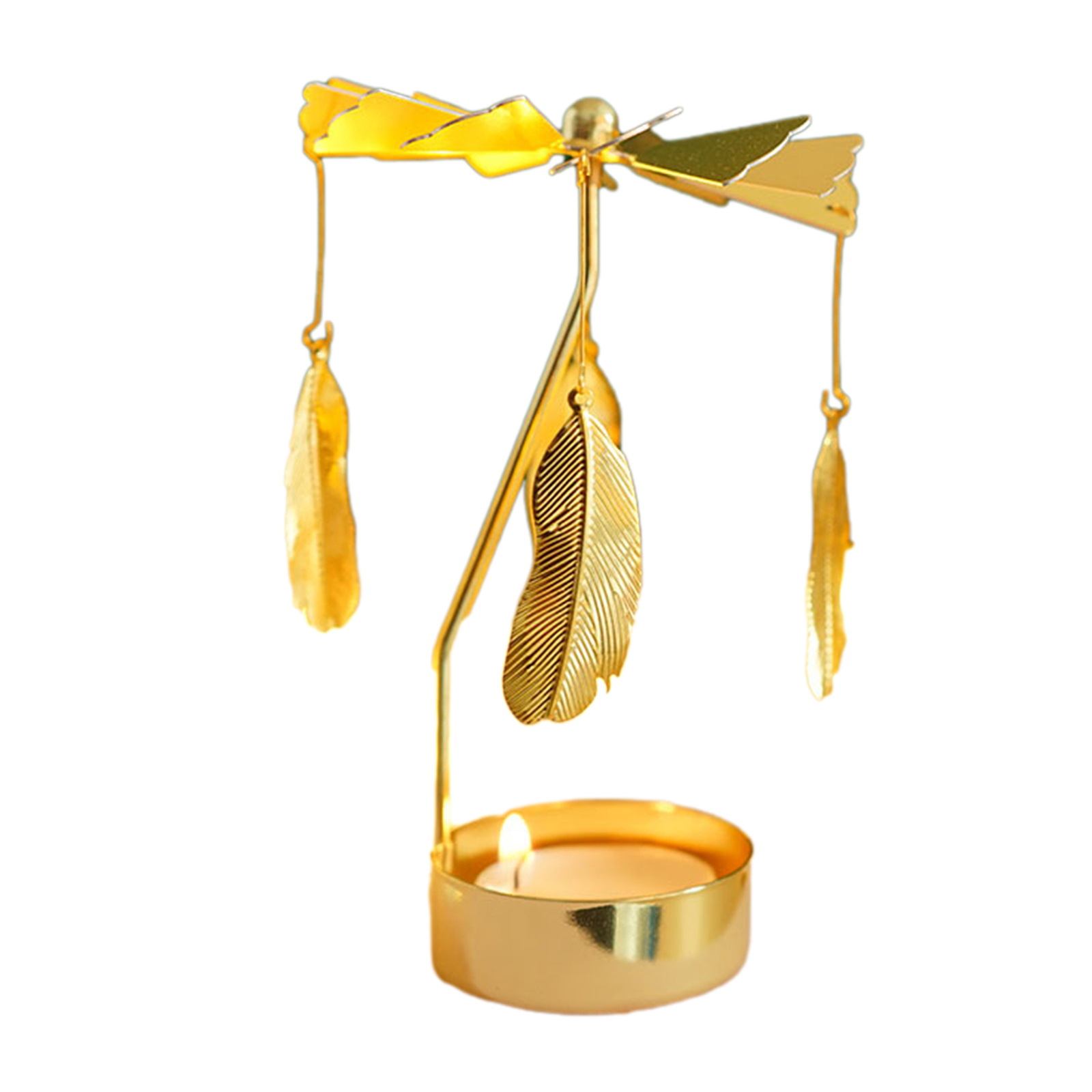 Metal Rotating Spinner Carousel Candle Tea Light Holder Table Rotating ...