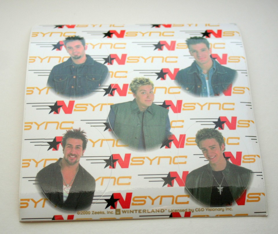 NSYNC N SYNC Zeeks Music Group 5in1 Sticker New NOS 2000 Winterland ...