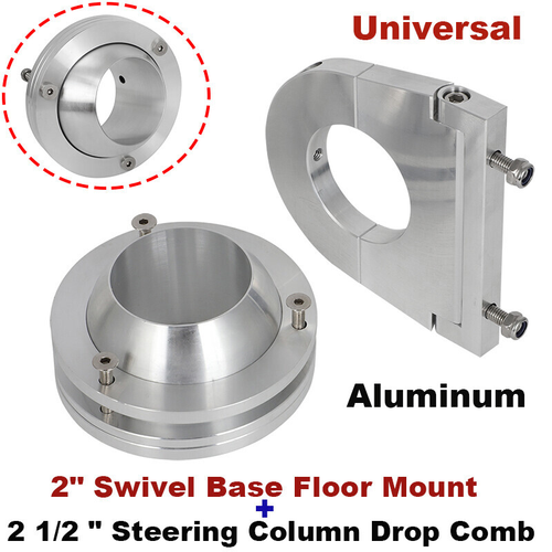 Universal 2" Swivel Base Floor Mount with 2 1/2 " Steering Column Drop ...