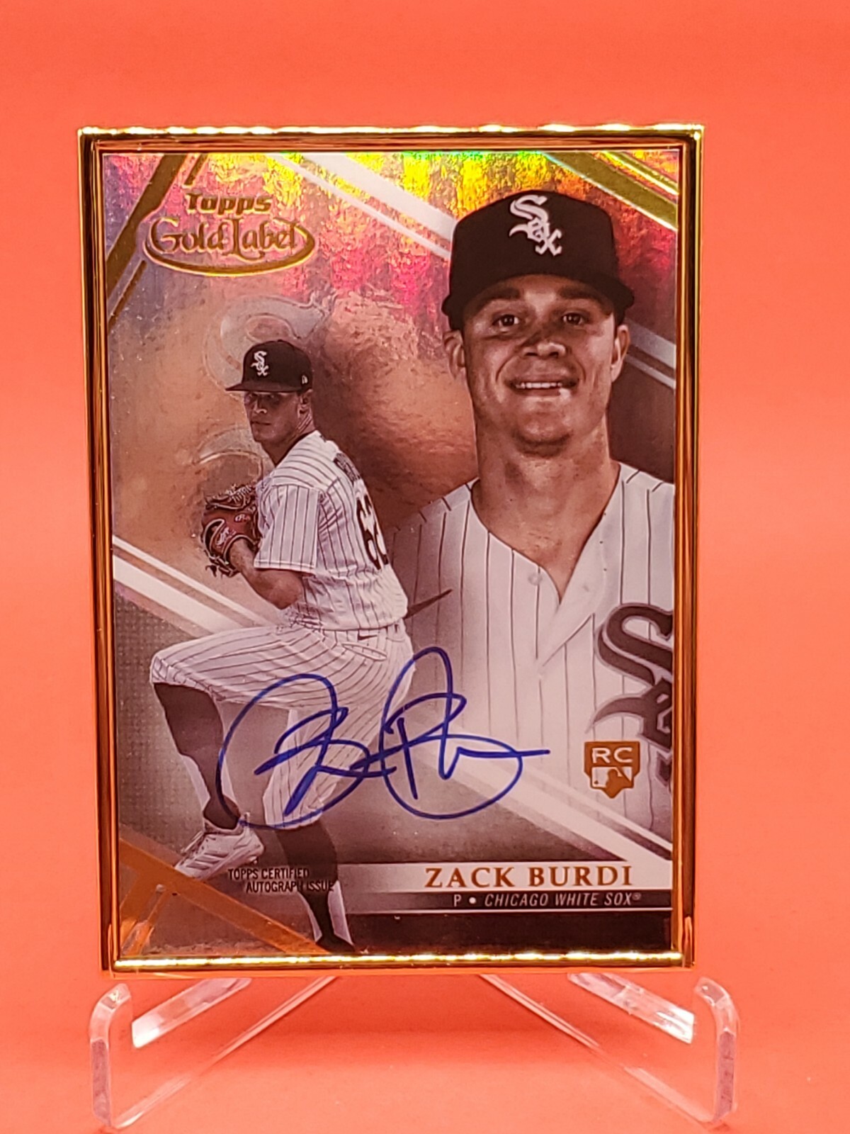 Zack Burdi 2021 Topps Gold Label RC #FA-ZBU Gold Framed Auto White Sox ...