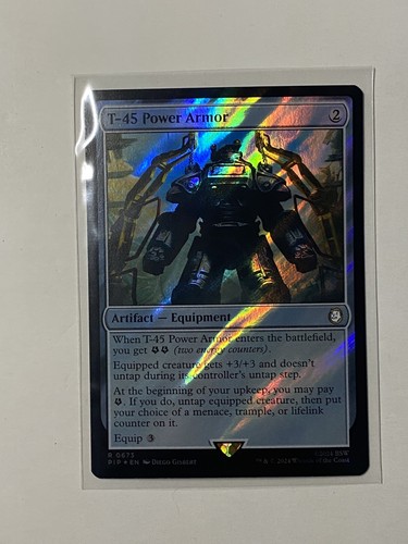 T-45 Power Armor -Regular Art PIP NM MTG Surge Foil | eBay