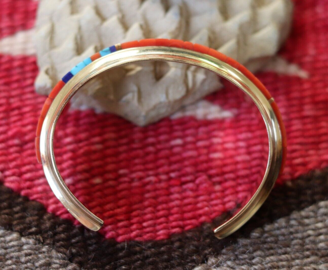Vintage VICTOR BECK SR 14k GOLD CUFF bracelet MULTI S… - Gem