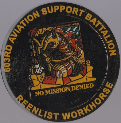 603RD ASB Oath Hunter Army Airfield, Georgia Coin 2 " DIA | eBay