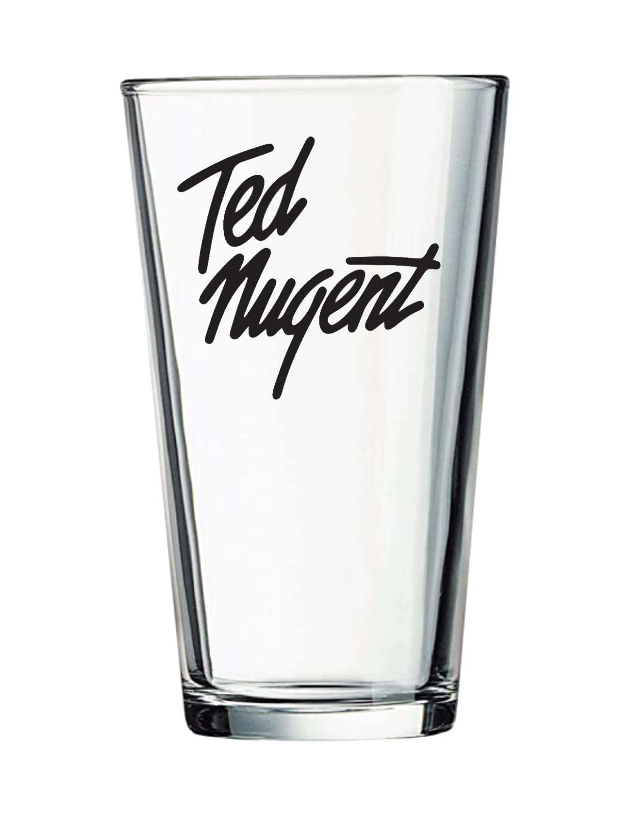 Ted Nugent - Rock and Roll - 16 oz Pint Pub Beer Glass Seltzer Water ...