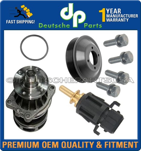 Water Pump & Gasket + Aluminum Pulley+Auxiliary Fan Switch+Bolts For ...