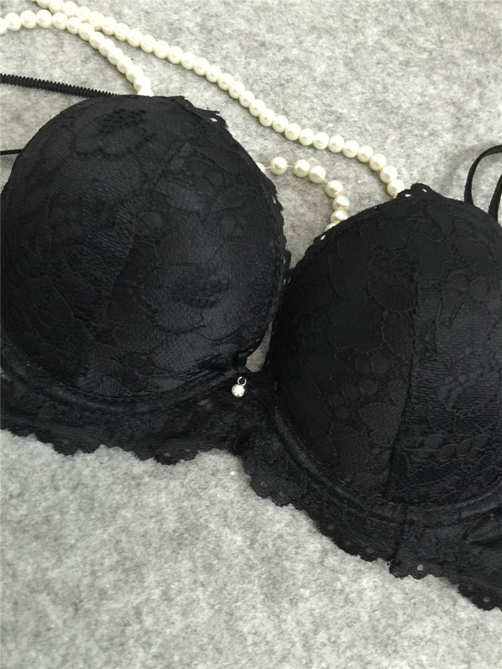 Push Up Bra Sets Women Lace Bra / Panty Set Underwire Embroidery Deep V ...