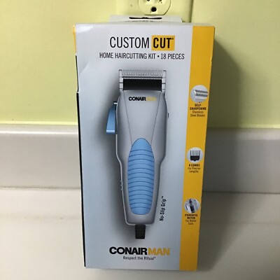 Conair Man Custom Cut Clippers 18-piece Haircut Kit Home Hair Cutting ...