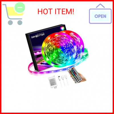 DAYBETTER Led Strip Lights 40ft, RGB Color Changing Led Strips with 44 ...
