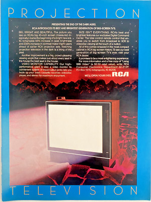 RCA Projection Television Big-Screen TV's Vintage 1983 Print Ad | eBay