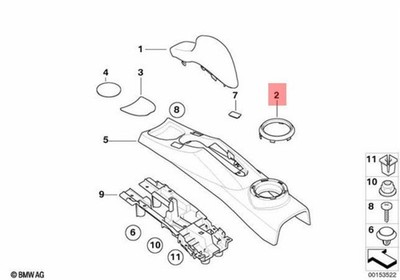 Genuine MINI R52 R50 R53 COOPER S ONE CABRIO REAR DRINK CUP HOLDER ...