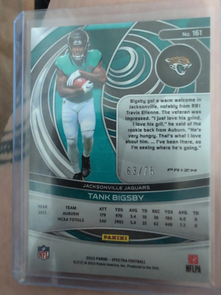 2023 Panini Spectra - Rookies Tank Bigsby #161 Hyper Prizm /75 (RC) | eBay