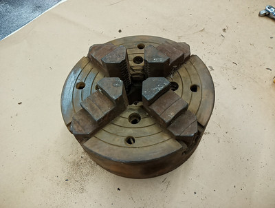 8" Cushman Chucks 814C lathe chuck 4 jaw REV JAWS USA Flat Back | eBay