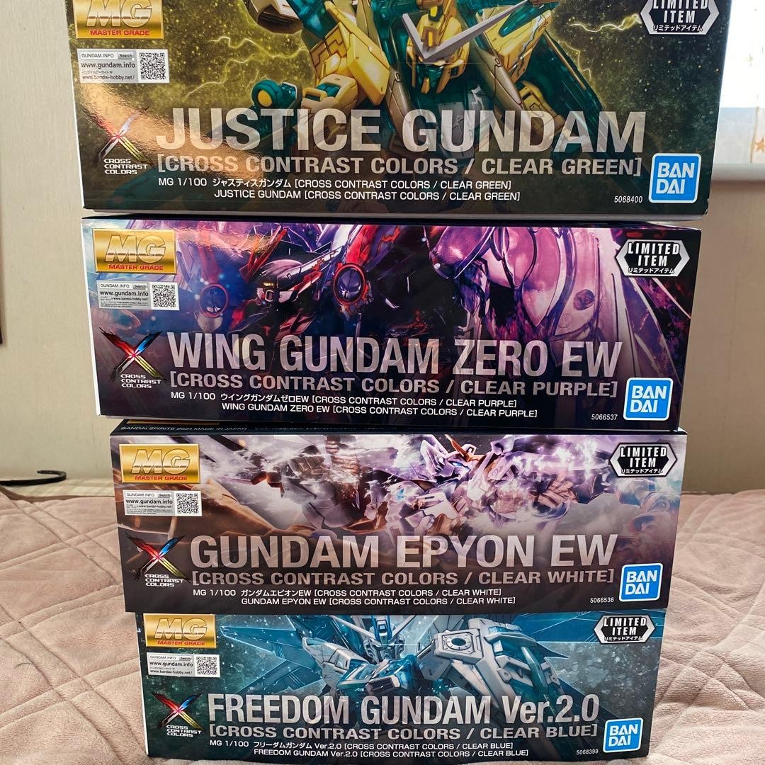 MG 1/100 Wing Gundam Zero EW & Epyon EW Cross Contrast Colors kit set ...