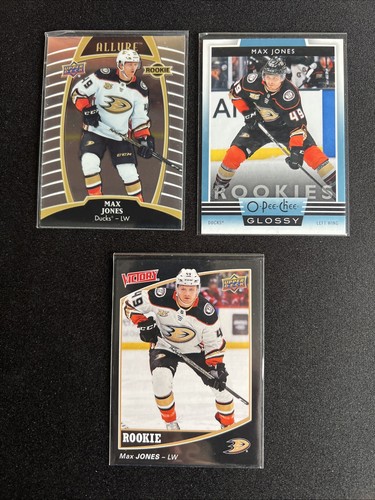 Max Jones 3 Card NHL Ice Hockey Trading Card Lot Anaheim Ducks RC ...