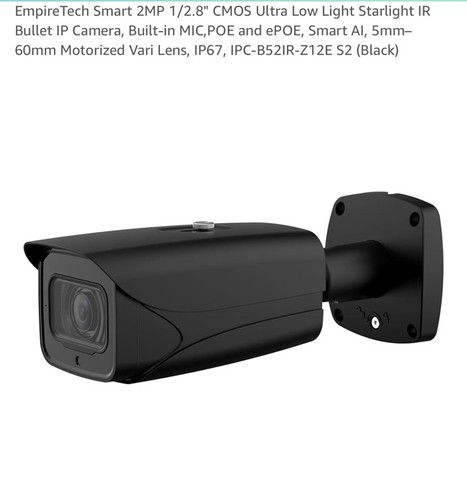 Empiretech Smart 2MP 1/2.8" CMOS Ultra Low Light Starlight IR Bullet IP ...