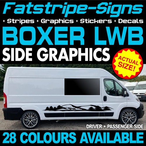 to fit PEUGEOT BOXER L3 LWB GRAPHICS STICKERS STRIPES DECAL CAMPER VAN ...