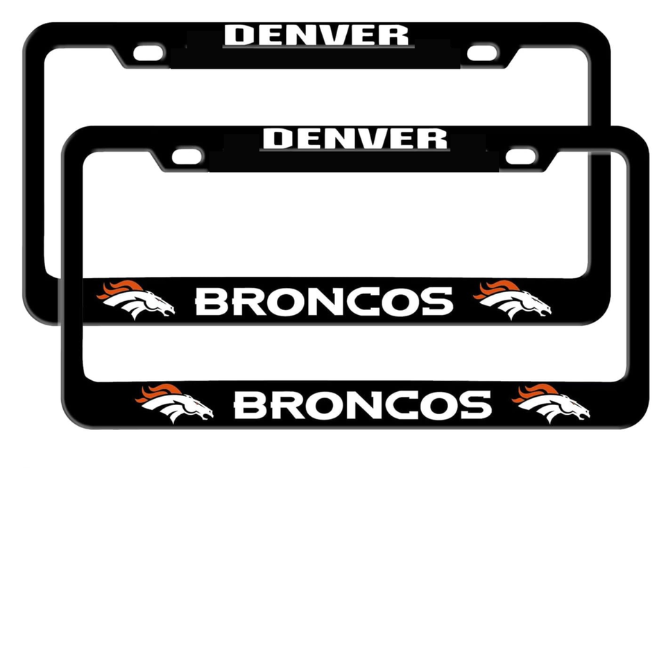 NFL Denver Broncos Football Chrome Metal License Plate Frame | eBay